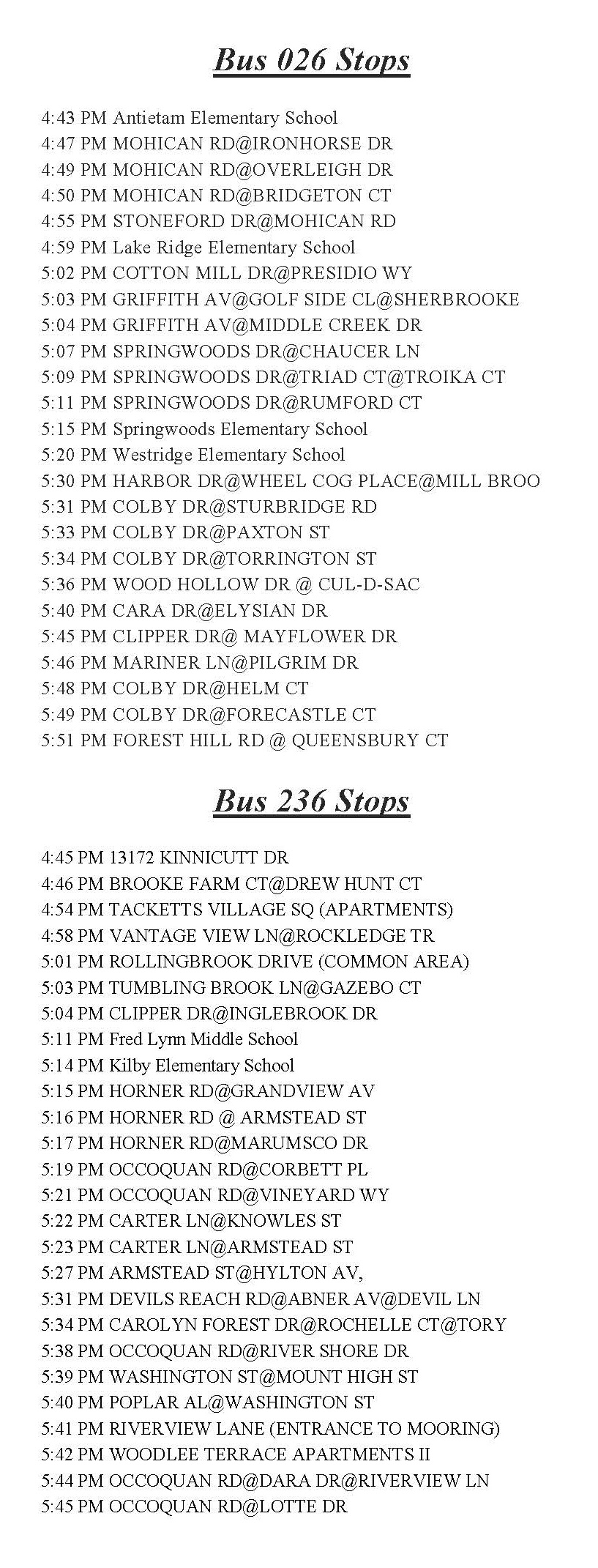 Activity Bus - Woodbridge High School